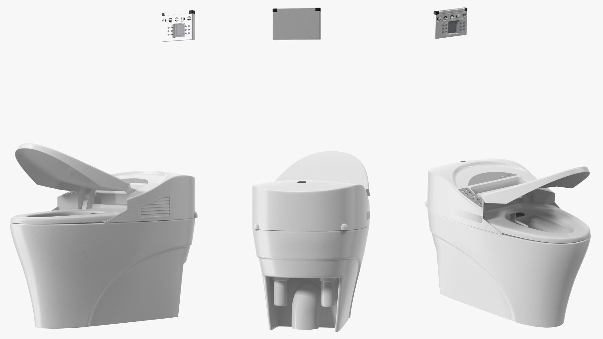 3D Smart Toilet With Remote Control Panel - TurboSquid 1777261