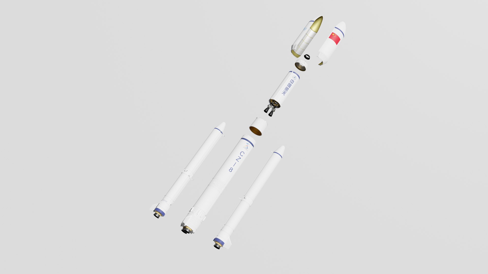 3D Long March 8 Y1 Launch Vehicle - Blend-FBX Model - TurboSquid 2119827