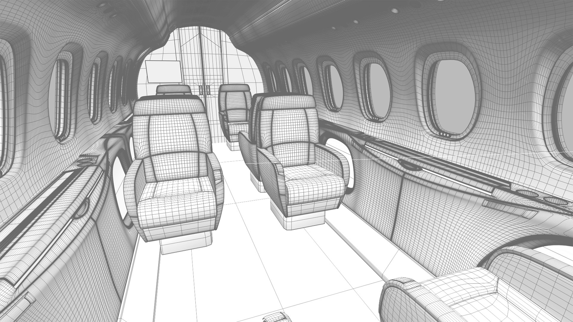 Cessna Citation Longitude Interior 3D - TurboSquid 2144724