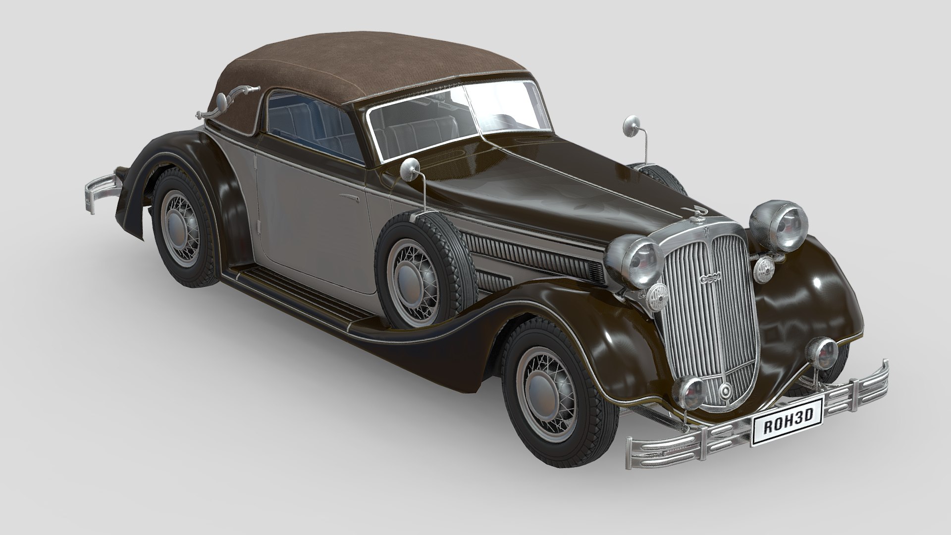 Horch 853 A Sport Cabriolet 1937 3D Model - TurboSquid 2160534