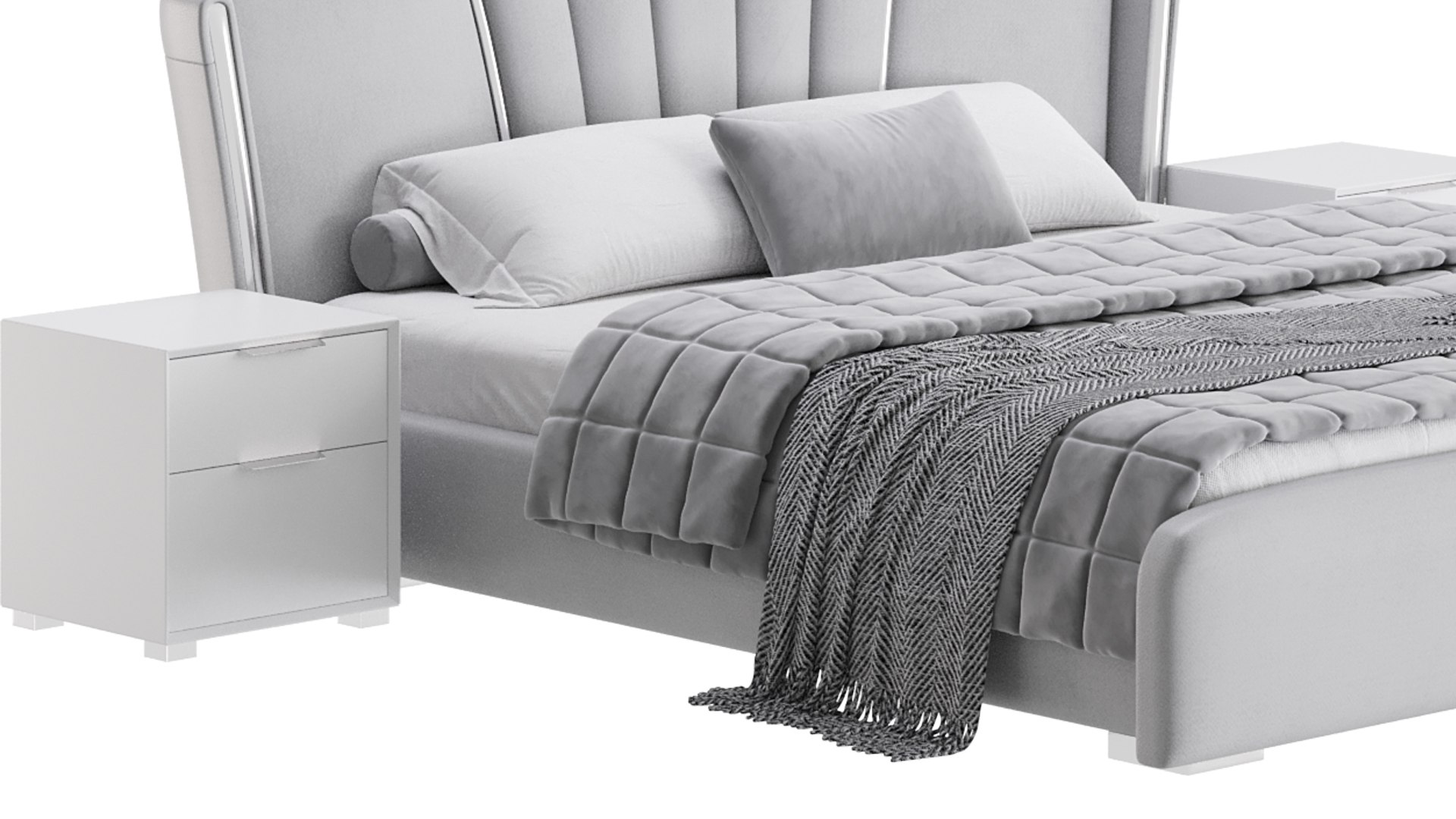 Queen Size Bed 3d Turbosquid 2192448