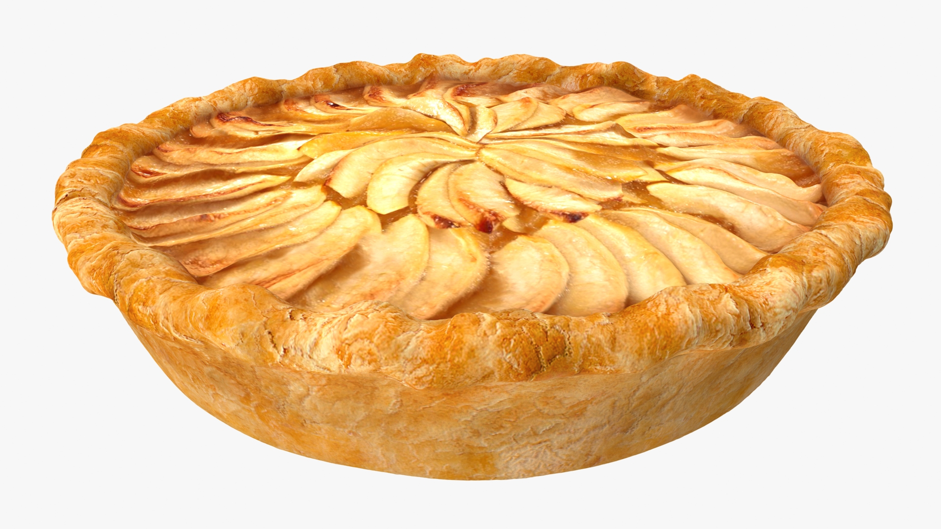Open Face Apple Pie 3D Model - TurboSquid 1912620
