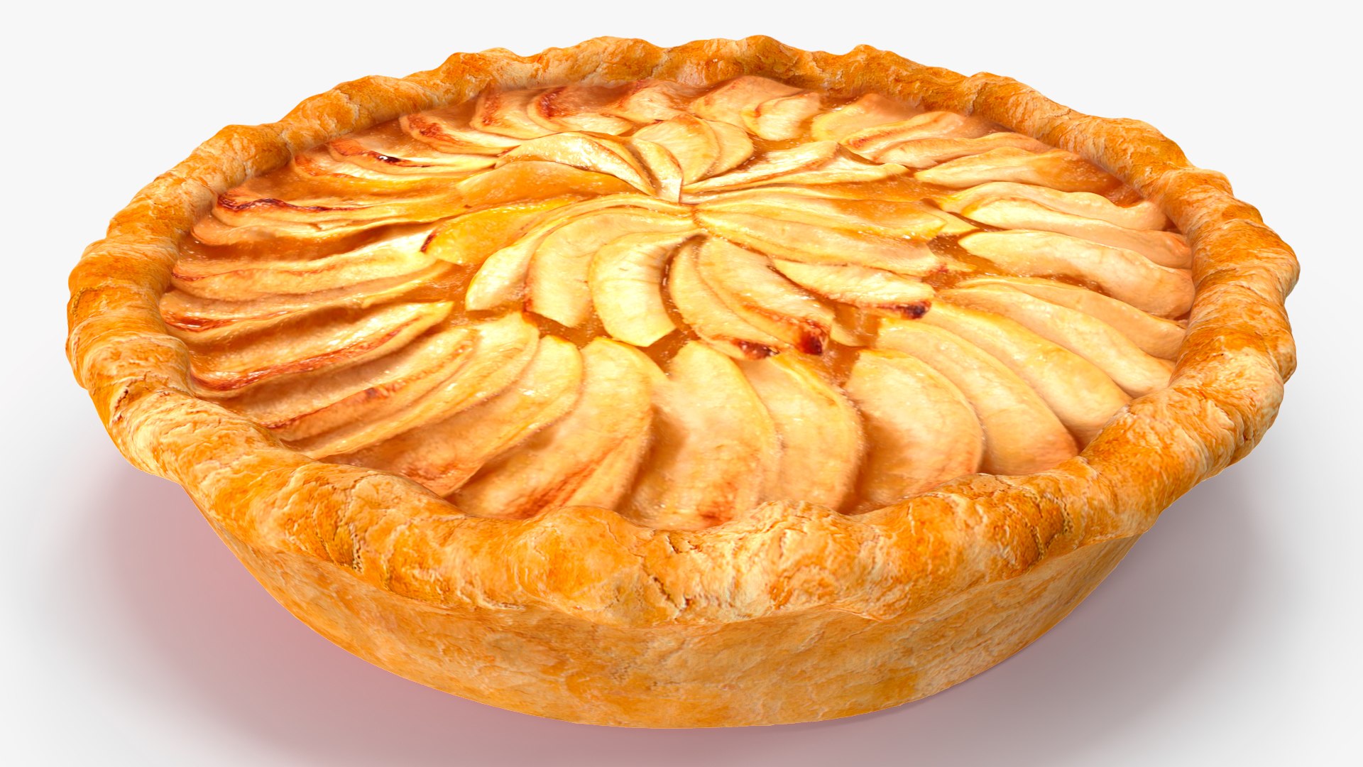 Open Face Apple Pie 3D Model - TurboSquid 1912620