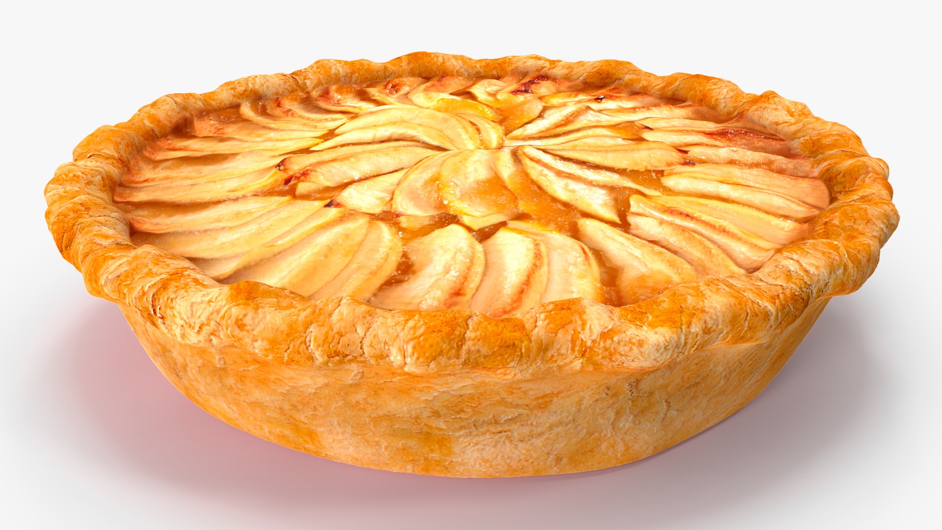 Open Face Apple Pie 3D Model - TurboSquid 1912620