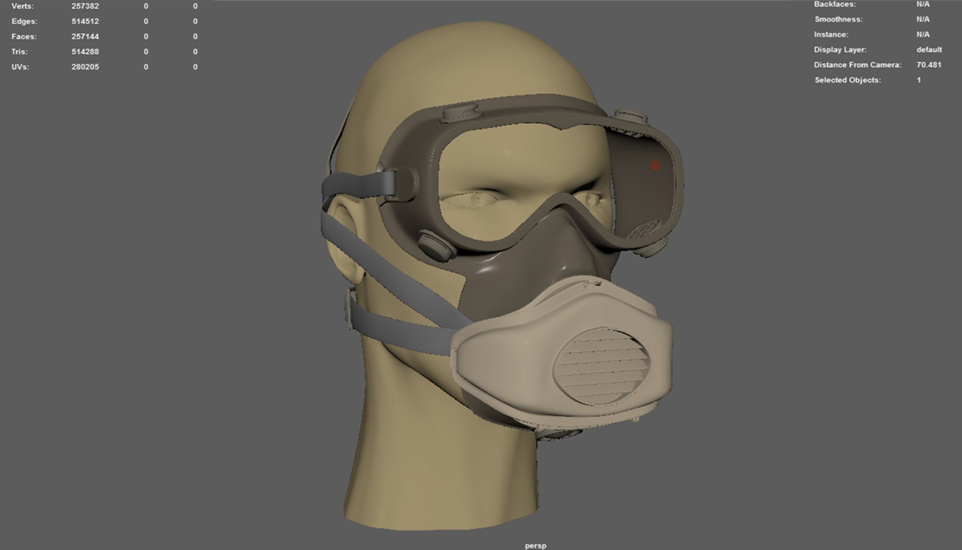 Respirator Dust Mask Half 3D Model - TurboSquid 1295059