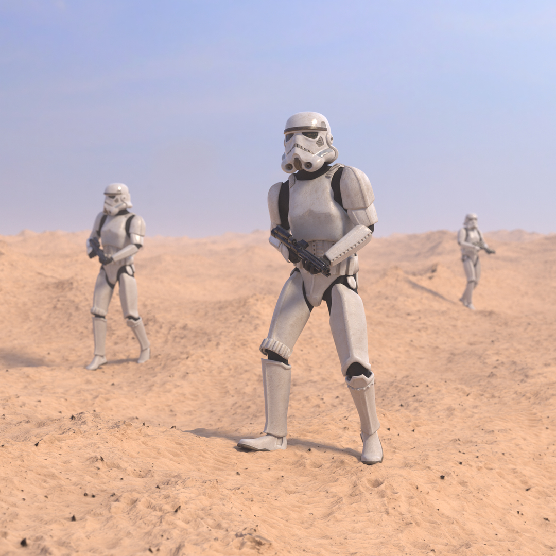stormtrooper rigged 3d 3ds