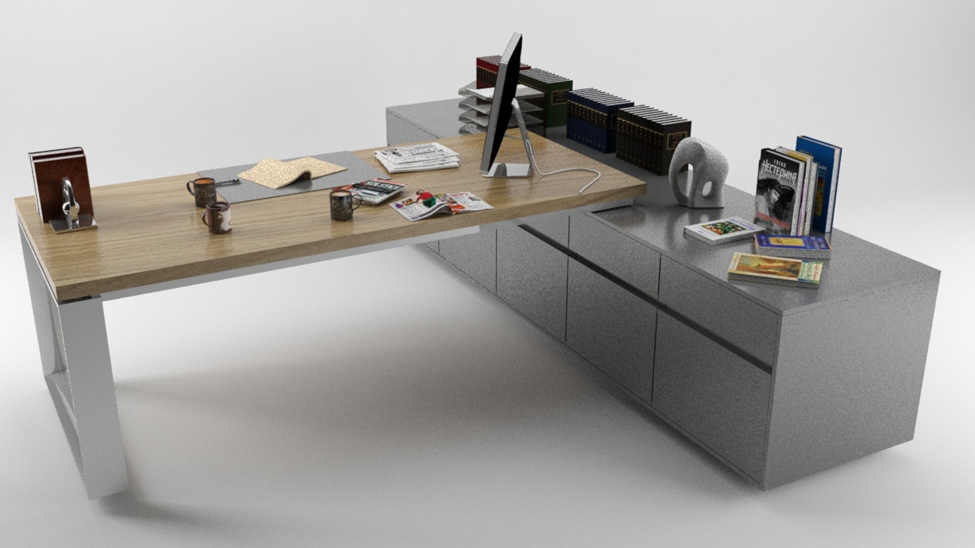 Office Desk 3d Model