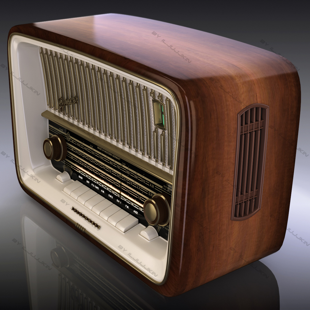 3d model vintage radio telefunken gavotte