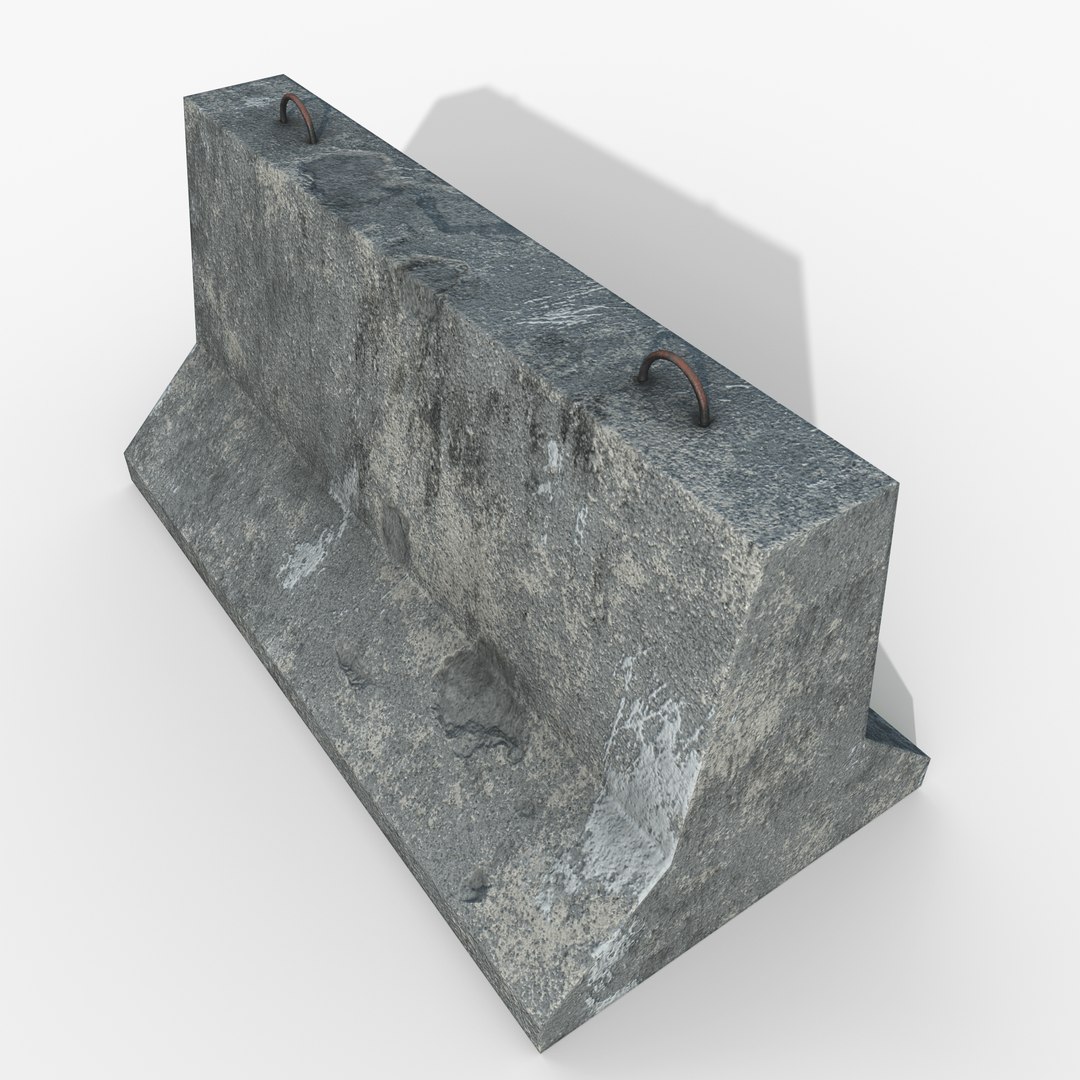 Road Block 2m X 1m 3D Model - TurboSquid 2137218