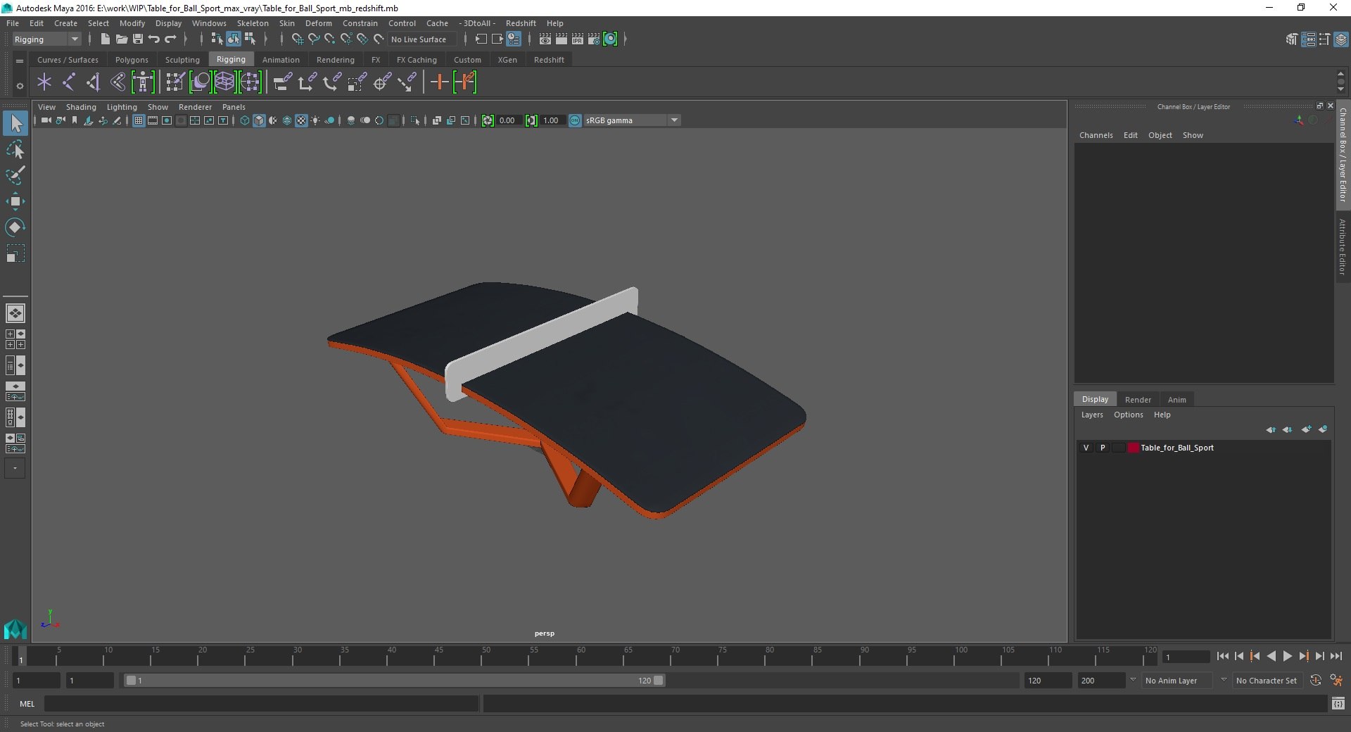 3D Table for Ball Sport model - TurboSquid 2093433