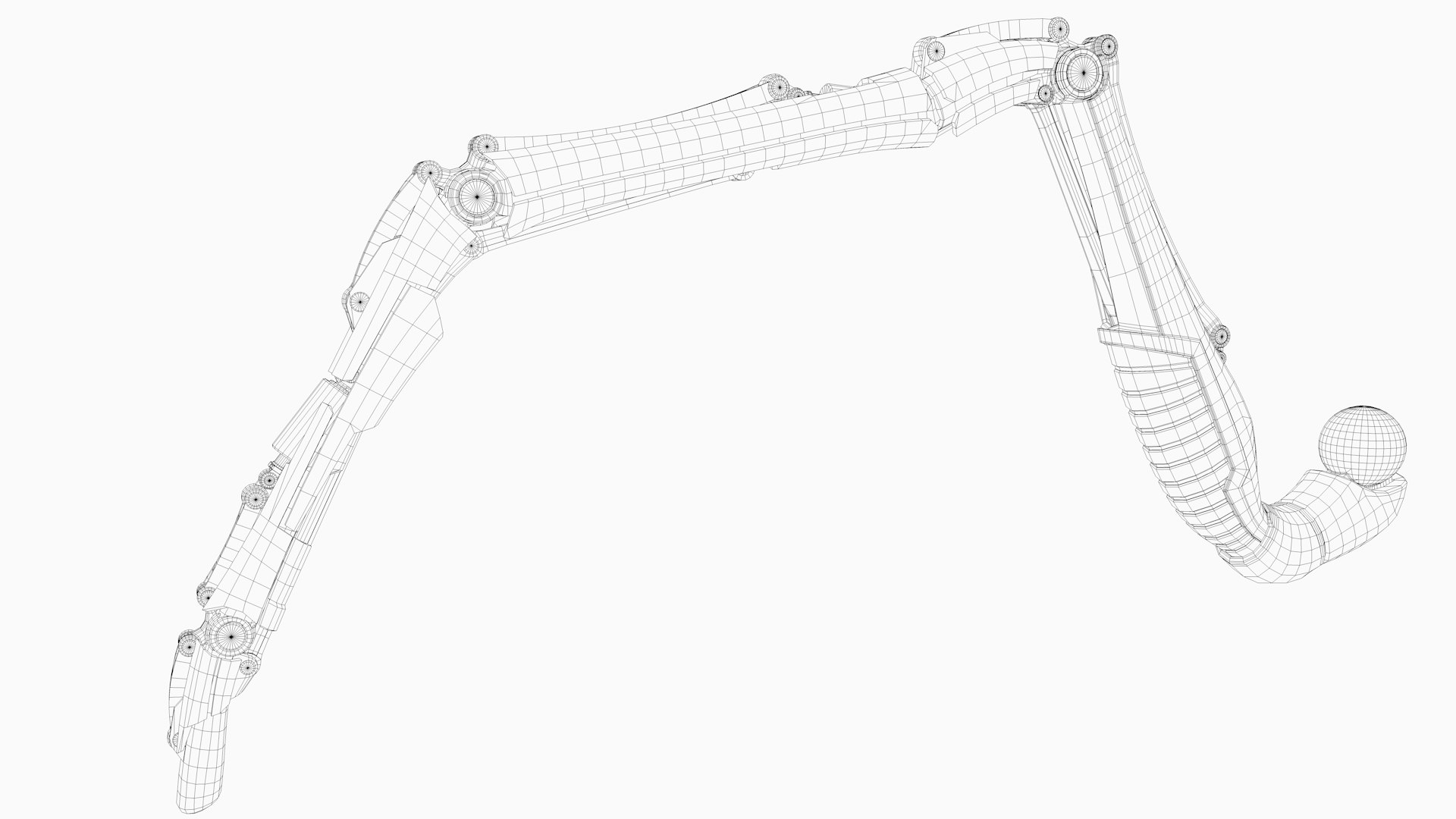 3d Robot Leg Model Turbosquid 2099935