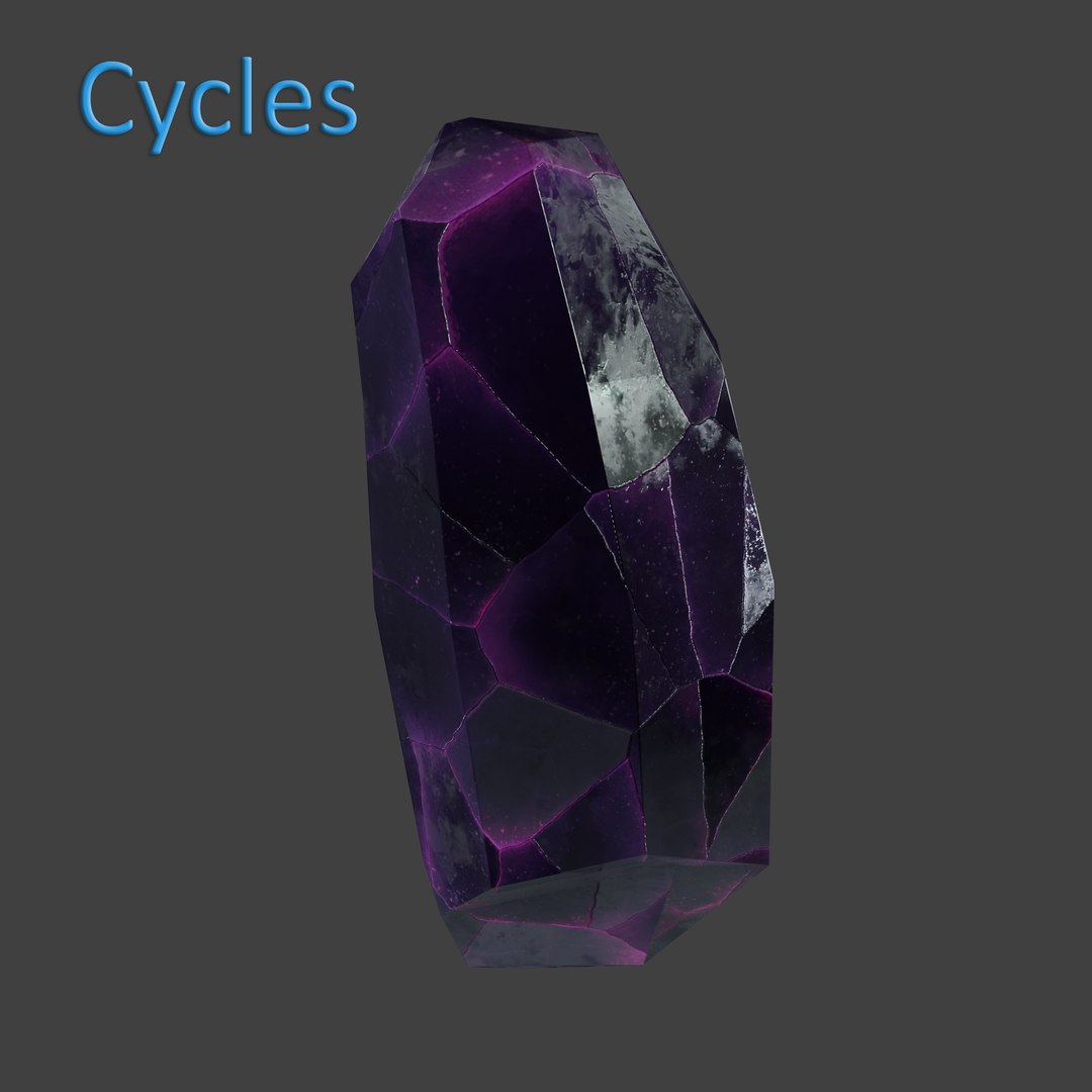 3D Model Stylized Purple Magic Crystal - TurboSquid 2146276