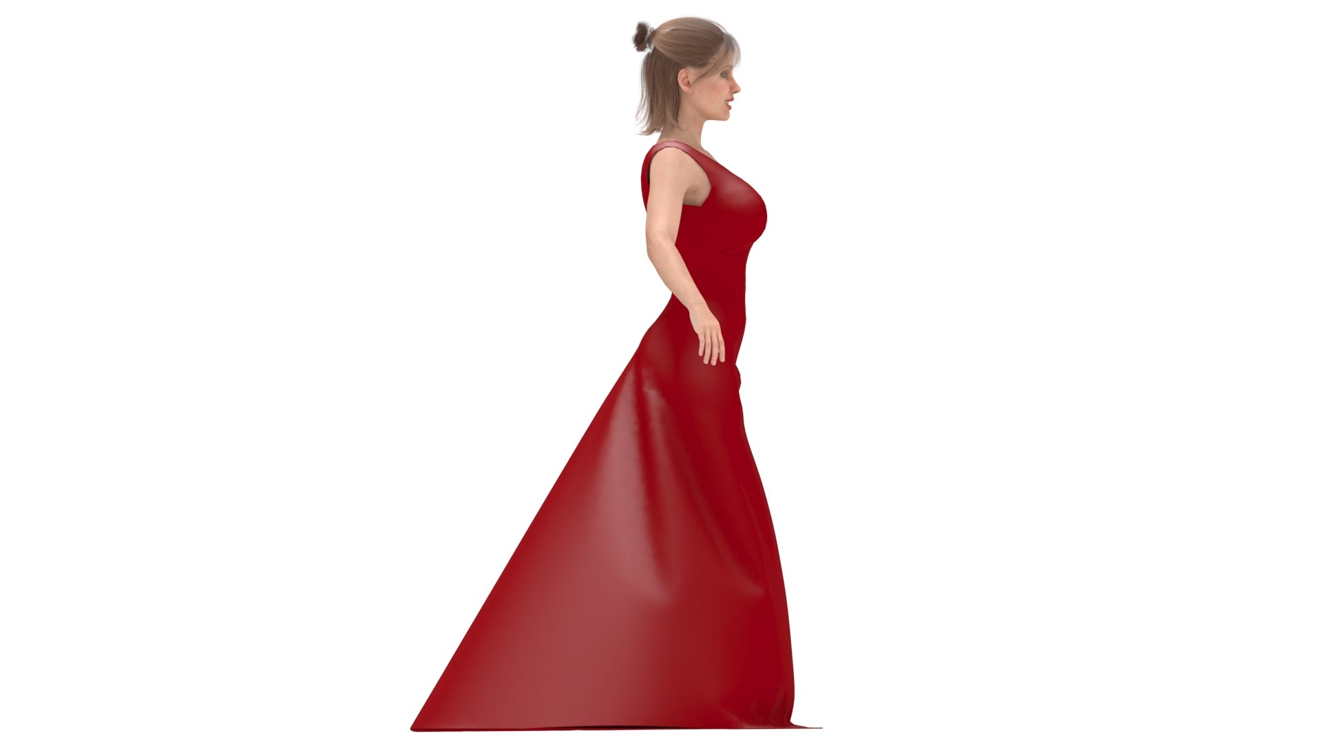 Lady In Red 3D Model - TurboSquid 1797644