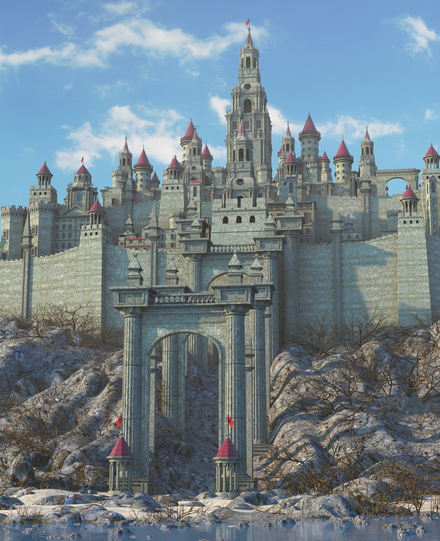 ファンタジーシティキャッスルアイランド3Dモデル - TurboSquid 1723409