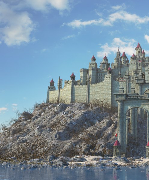 ファンタジーシティキャッスルアイランド3Dモデル - TurboSquid 1723409