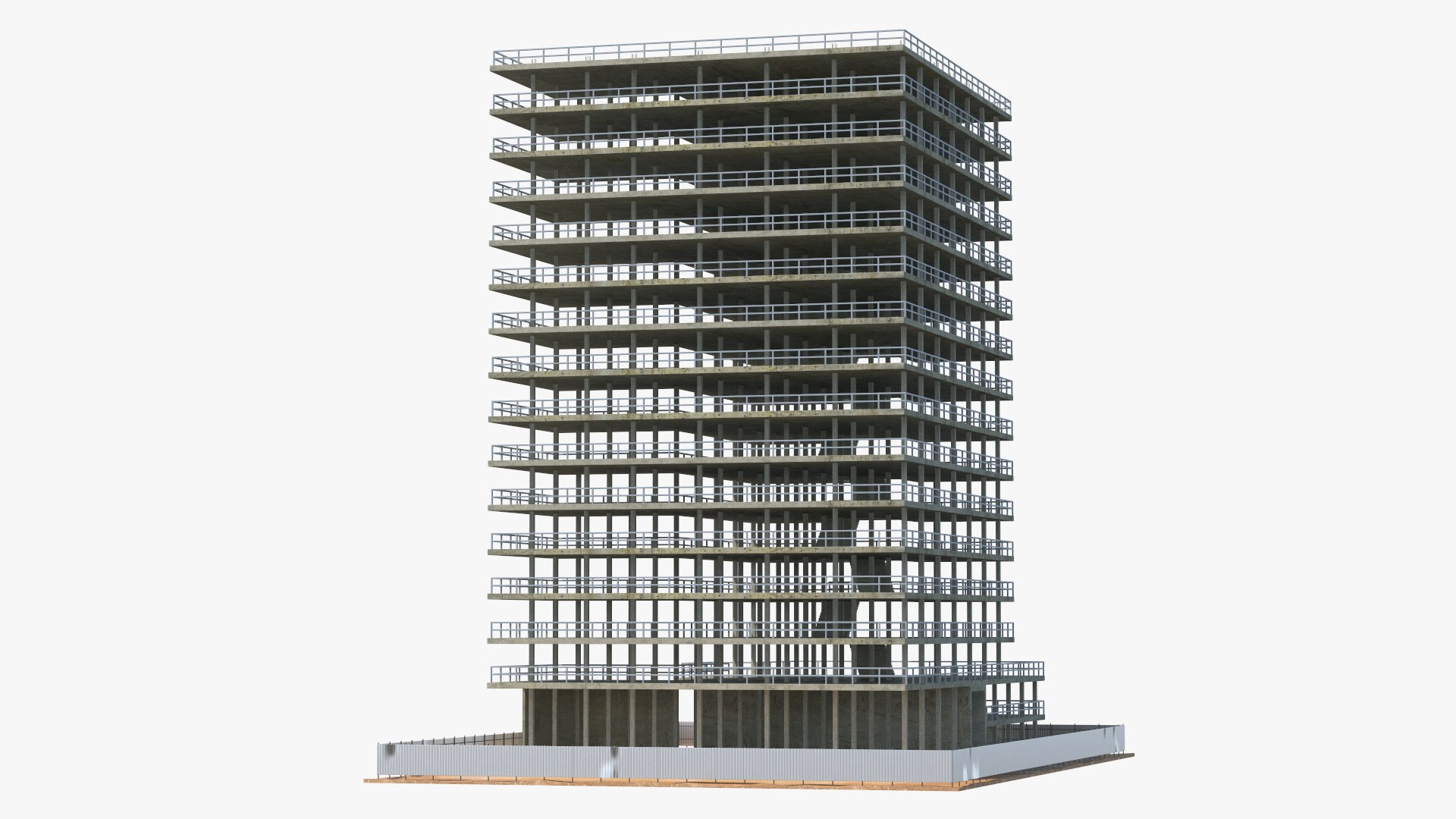 3D High Rise Building Under Construction - TurboSquid 2325155