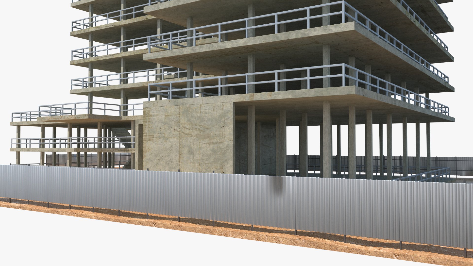 3D High Rise Building Under Construction - TurboSquid 2325155