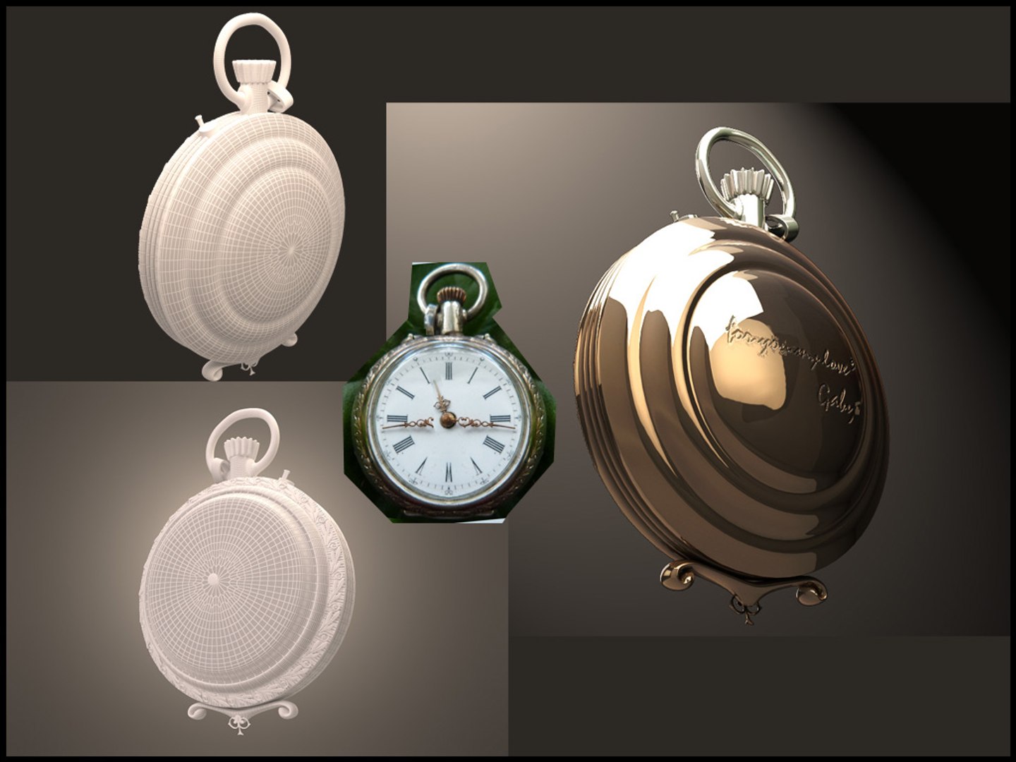 3d 3ds Watch Gold
