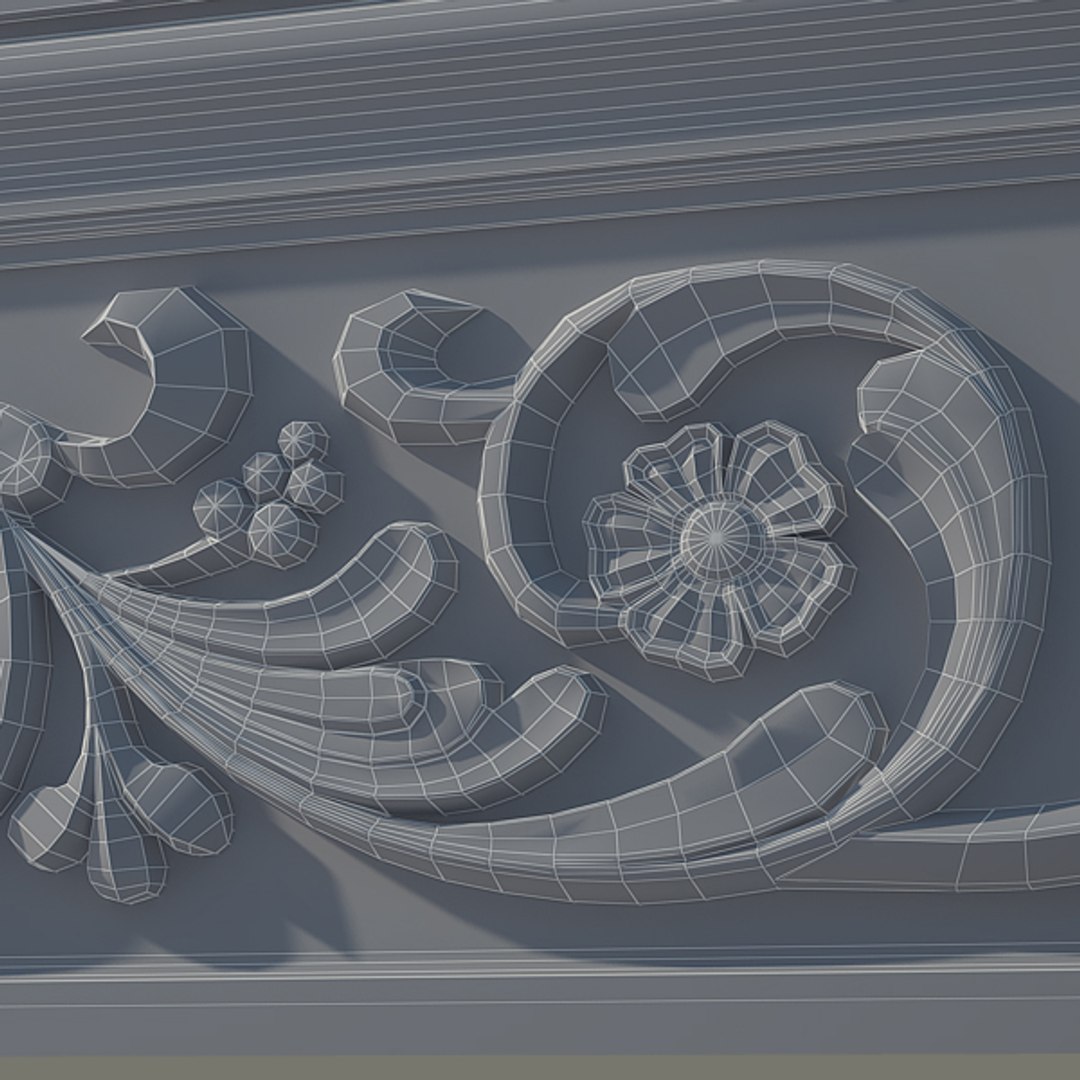 3d Model Decorate Cornice Ornament