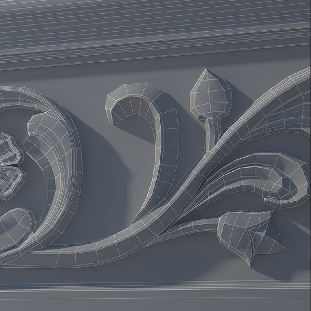 3d Model Decorate Cornice Ornament