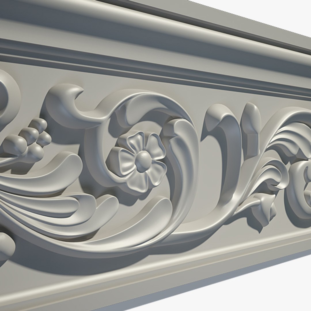 3d Model Decorate Cornice Ornament