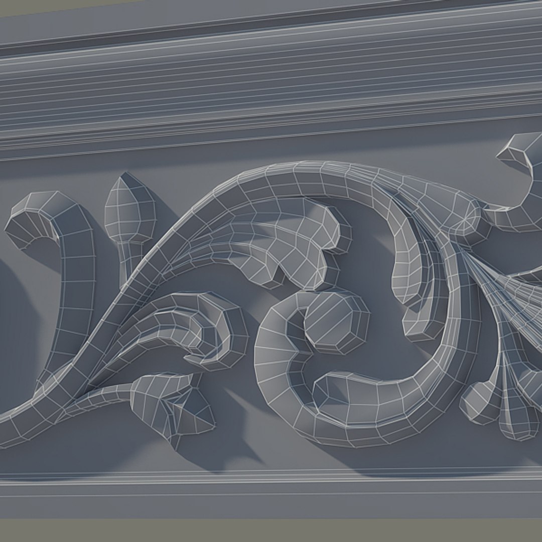 3d Model Decorate Cornice Ornament