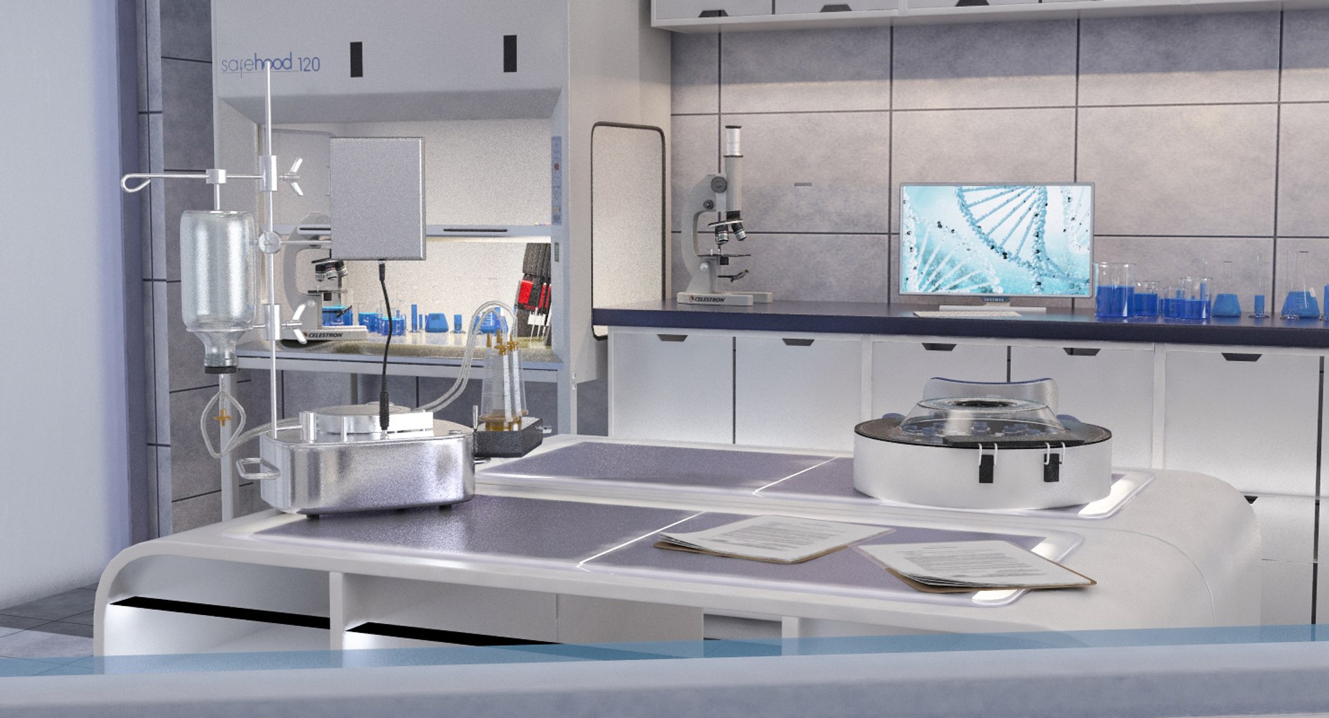 3D Scientific Laboratory Model - TurboSquid 1405393