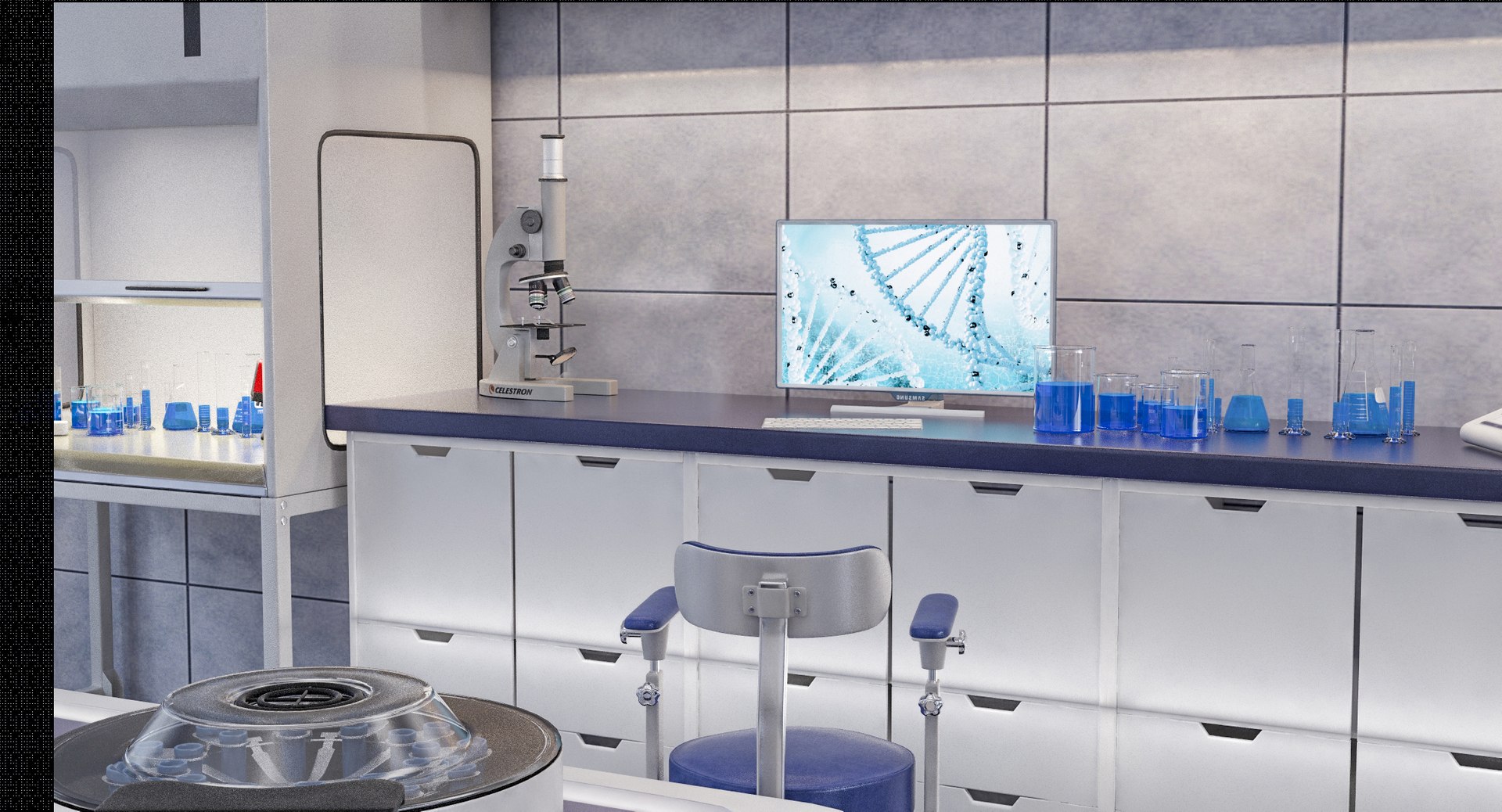 3D Scientific Laboratory Model - TurboSquid 1405393