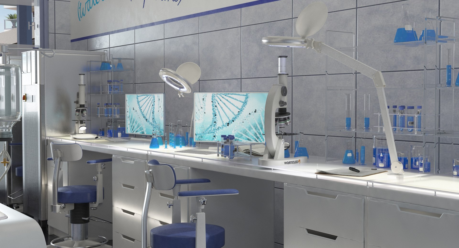 3D Scientific Laboratory Model - TurboSquid 1405393