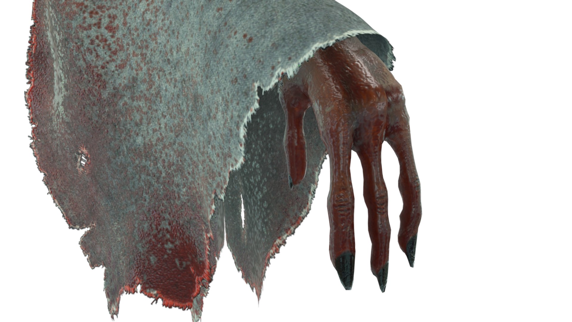 3D shrouded creature rigged character - TurboSquid 1390807