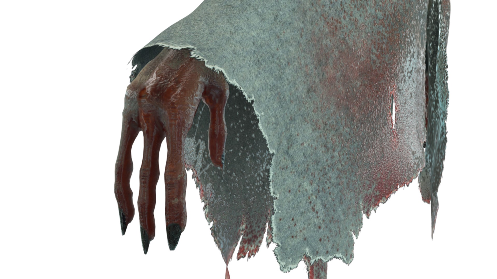 3D shrouded creature rigged character - TurboSquid 1390807