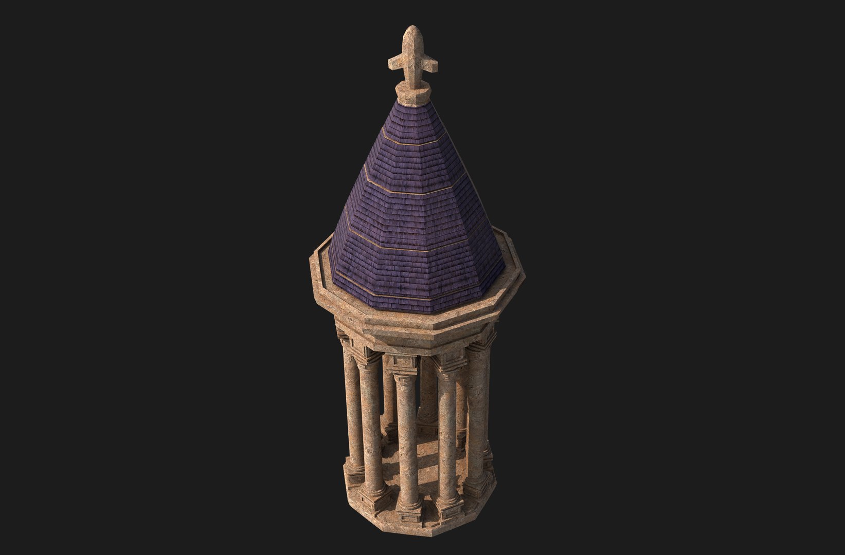 Free 3D Free Classic Mini Temple Model - TurboSquid 1888572