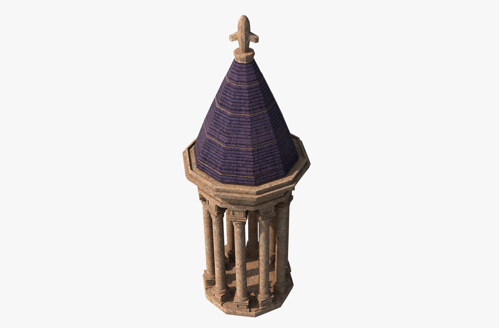 Free 3D Free Classic Mini Temple Model - TurboSquid 1888572