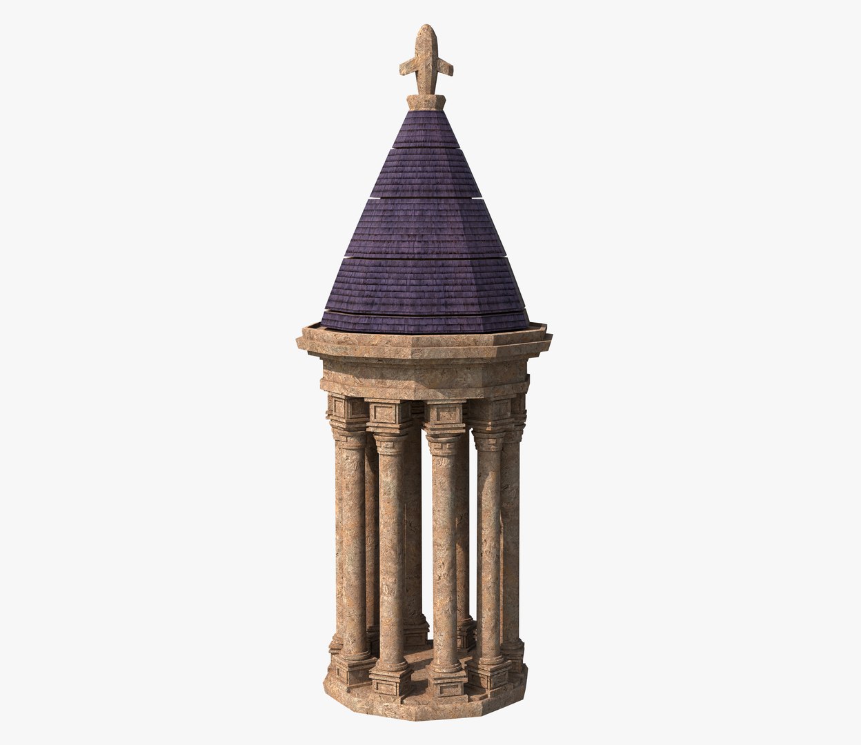 Free 3D Free Classic Mini Temple Model - TurboSquid 1888572