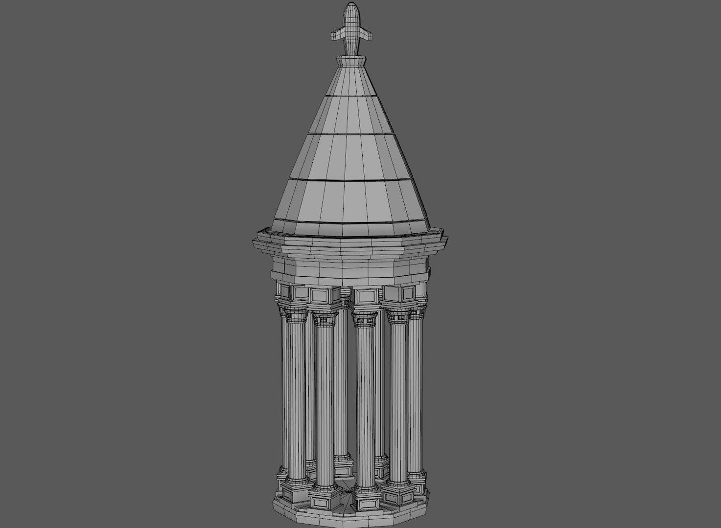 Free 3D Free Classic Mini Temple Model - TurboSquid 1888572