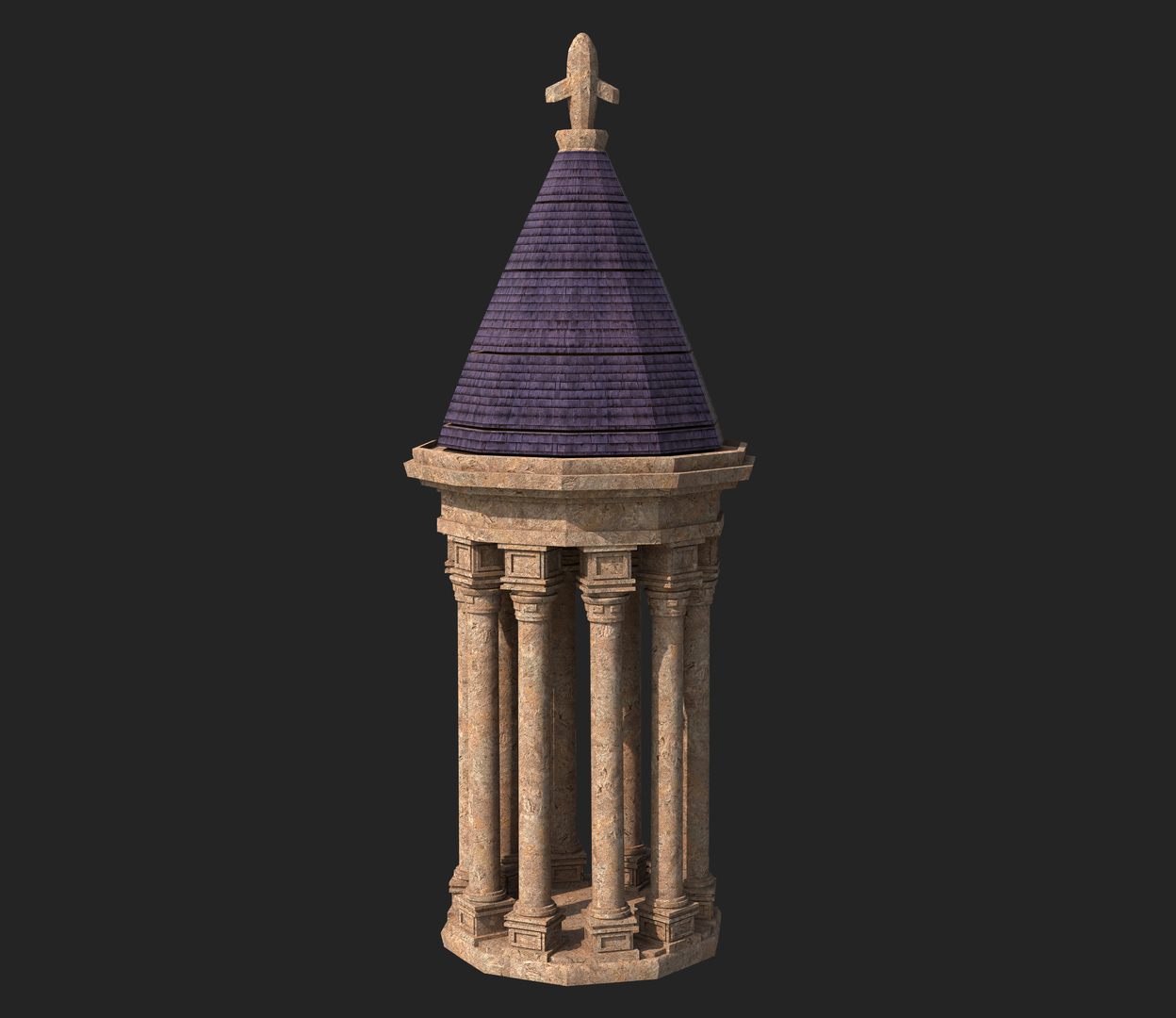 Free 3D Free Classic Mini Temple model - TurboSquid 1888572