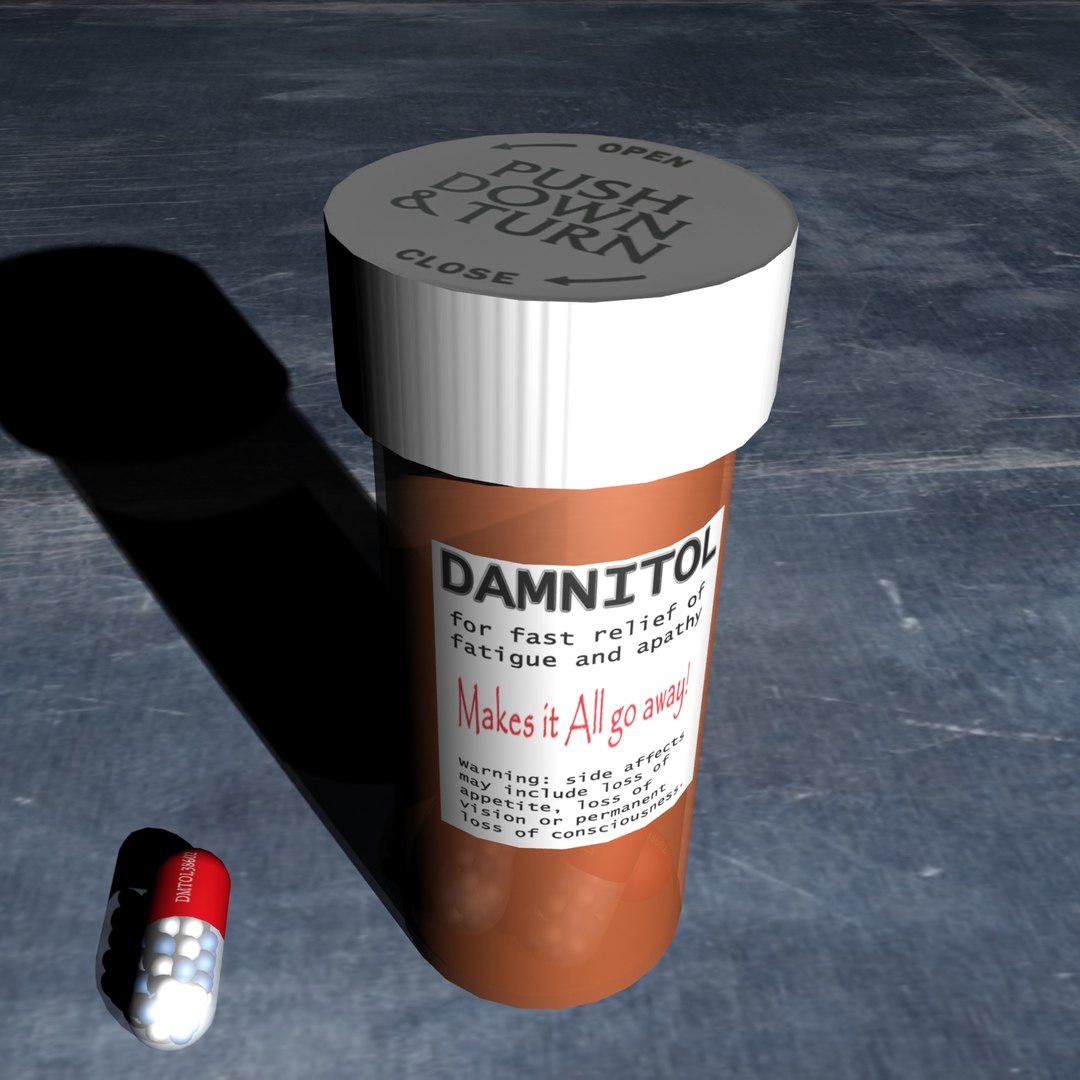 3d Damnitol Bottle Pill