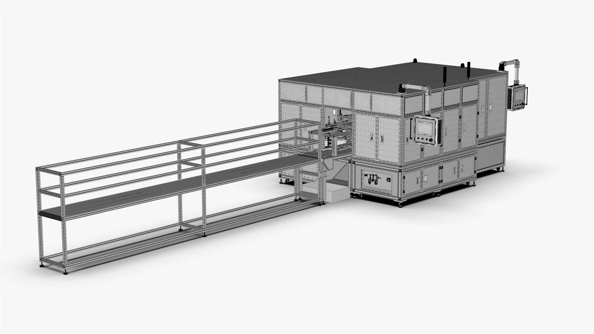 3d Model Automatic Circuit Board Robot Handling And Testing Machine