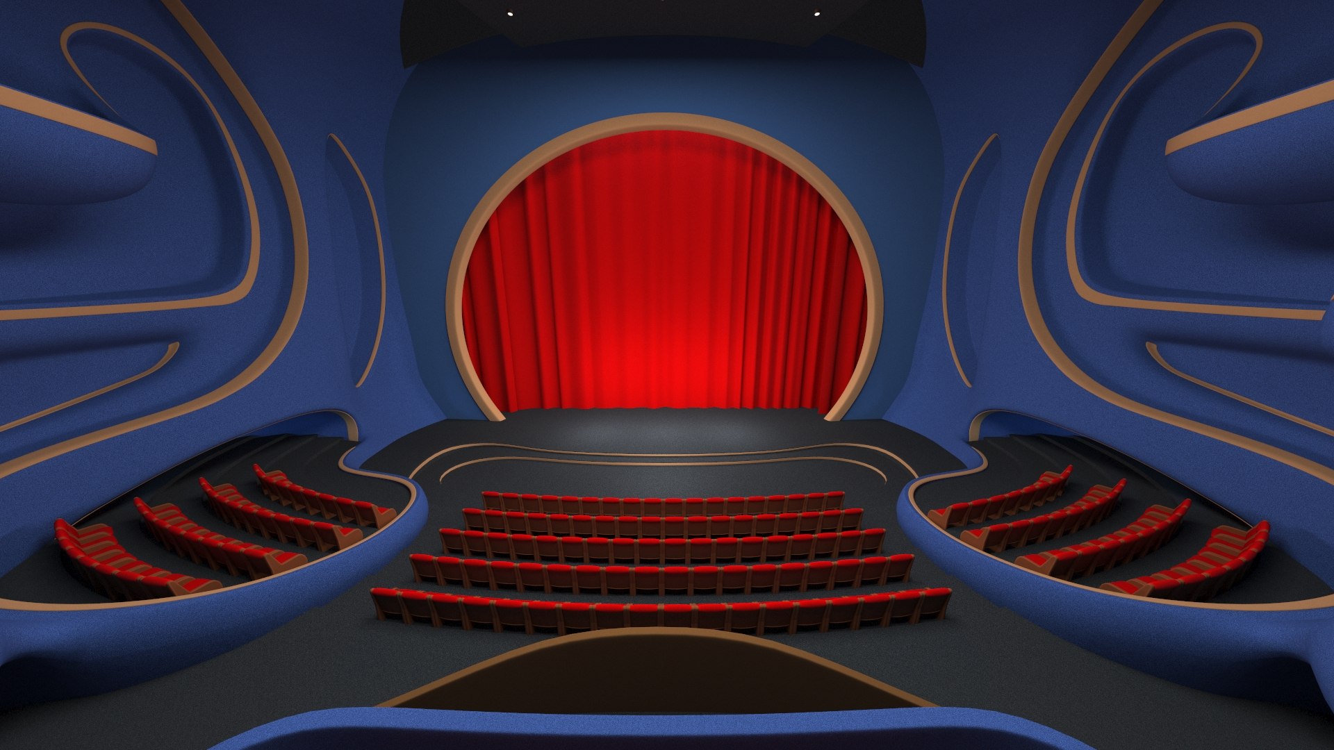 3D Model Modern Theater Interior - TurboSquid 1794445