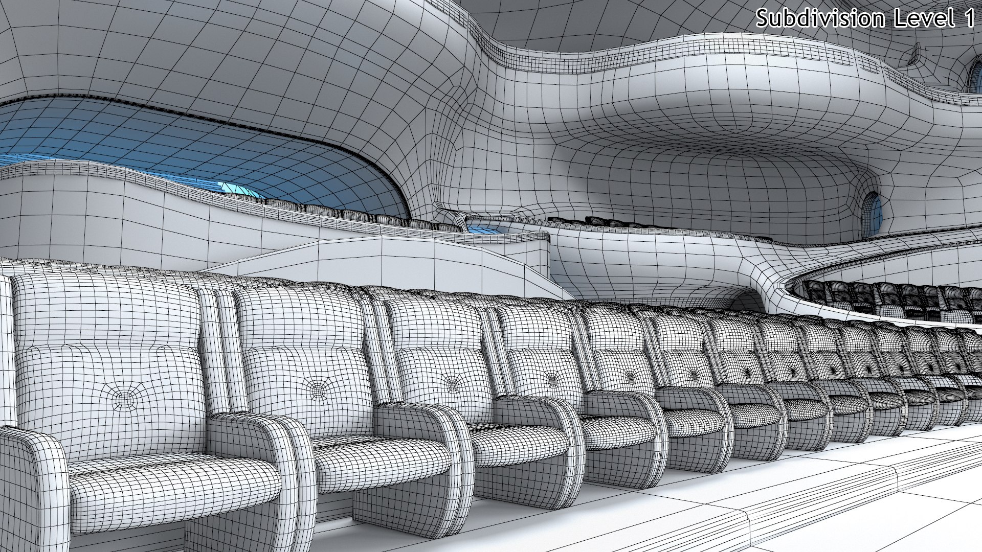 3D Model Modern Theater Interior - TurboSquid 1794445