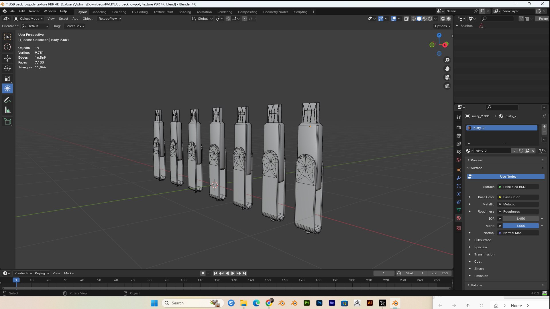 USB Pack PBR 4K Low Poly 3D Model - TurboSquid 2401307