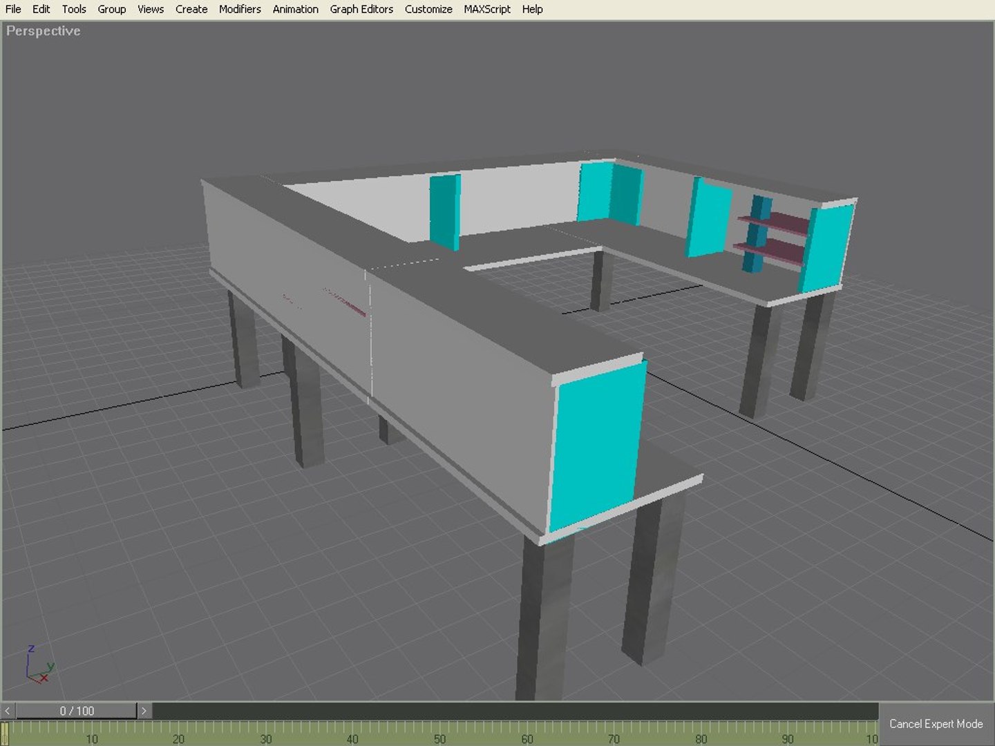 Desk Storage 3d Model