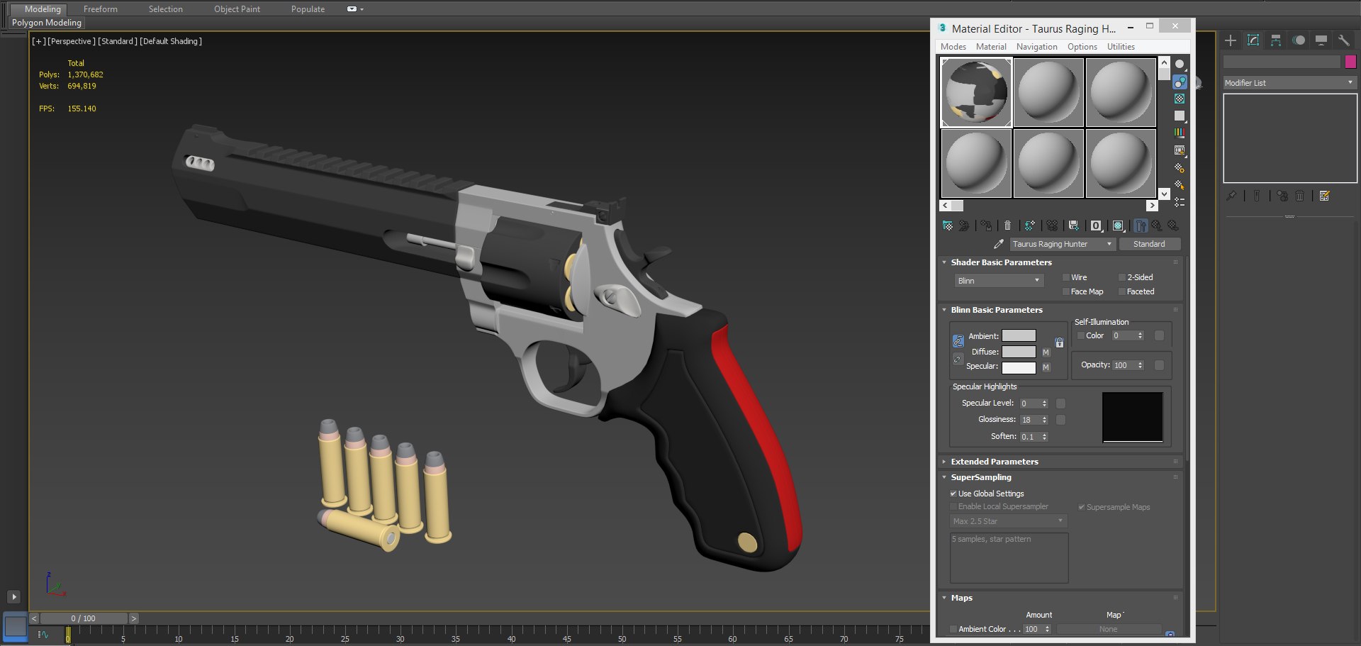 3D Model Taurus Raging Hunter - TurboSquid 1255052