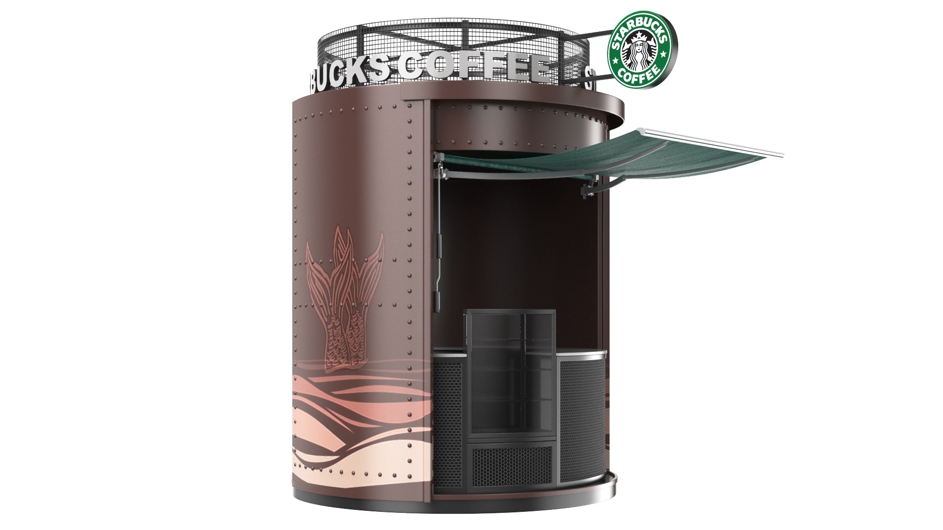 Starbucks Coffee Kiosk 3D - TurboSquid 2003112