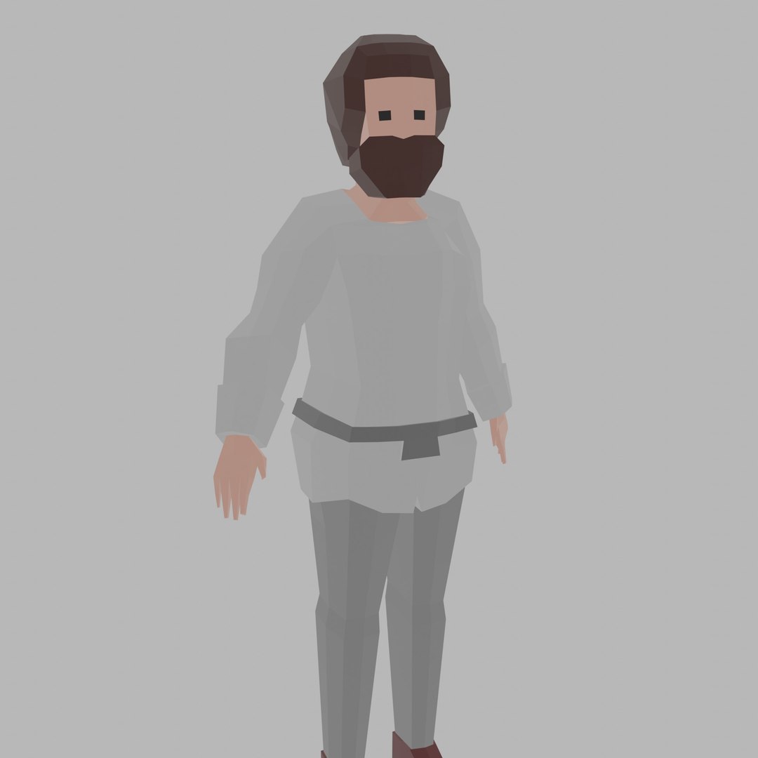 Low Poly Medieval Peasant Rigged 1 3D - TurboSquid 2168305