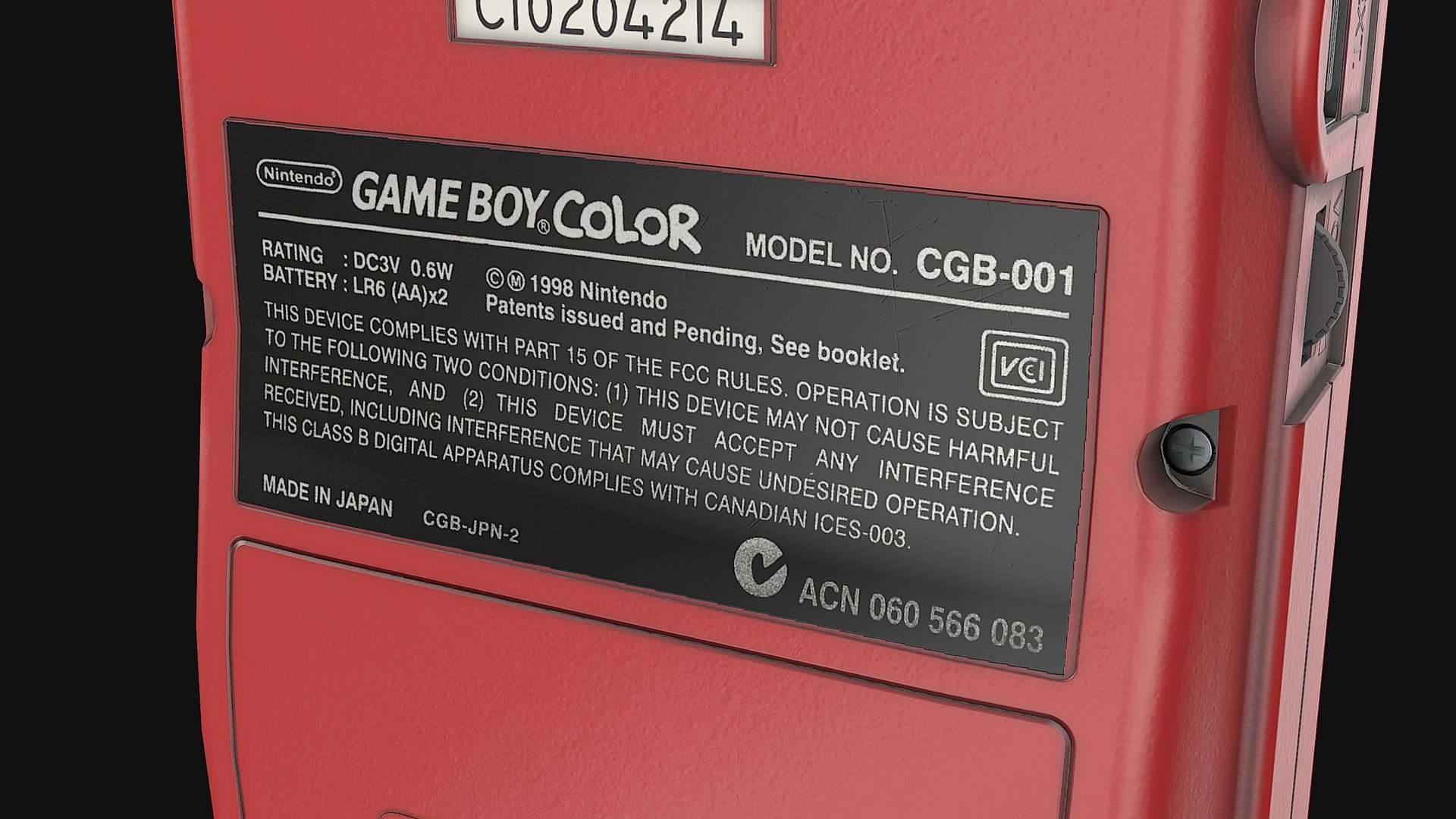 3D Nintendo Game Boy Color - Red - TurboSquid 2167376