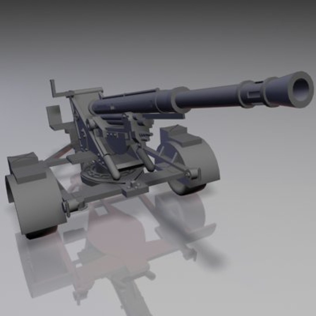 Military Mortar Tngs Gun 3d Model