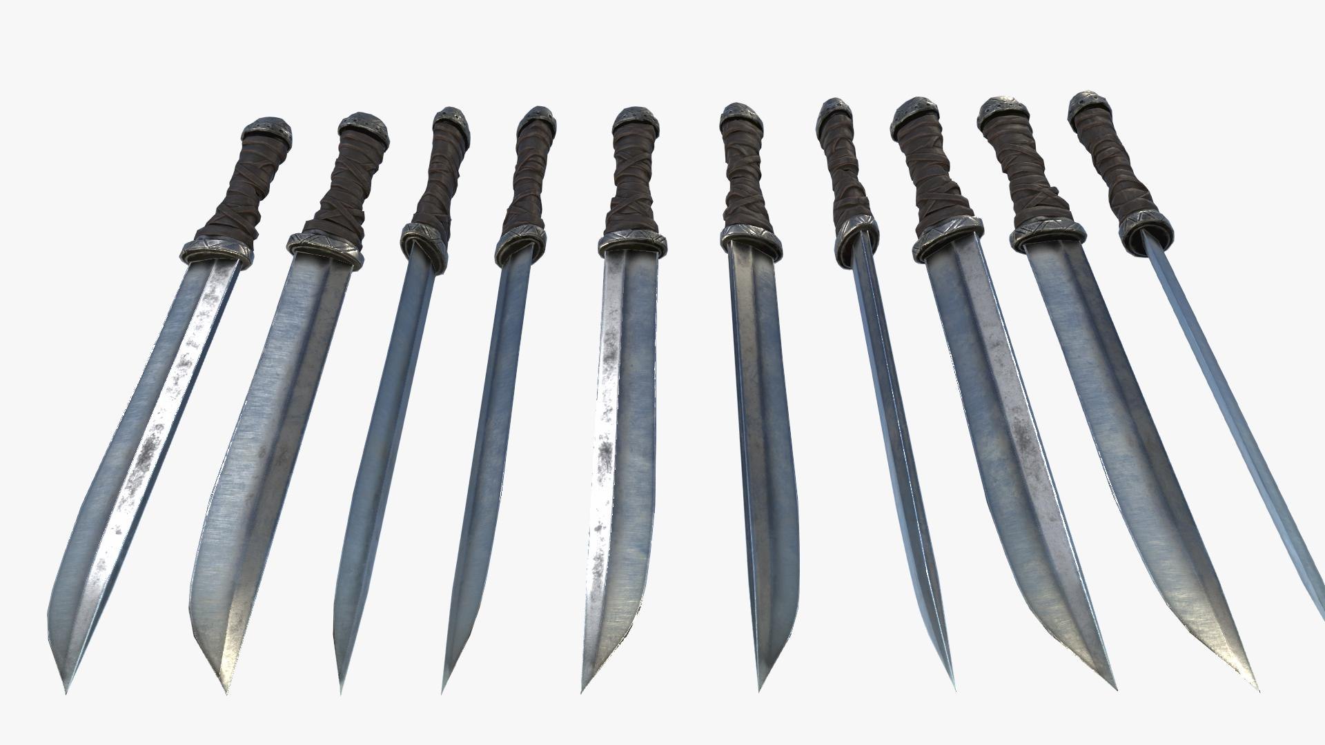 Fantasy Sword RPG Scandanavian Broad Seax Sax Sword Knife Shortsword ...