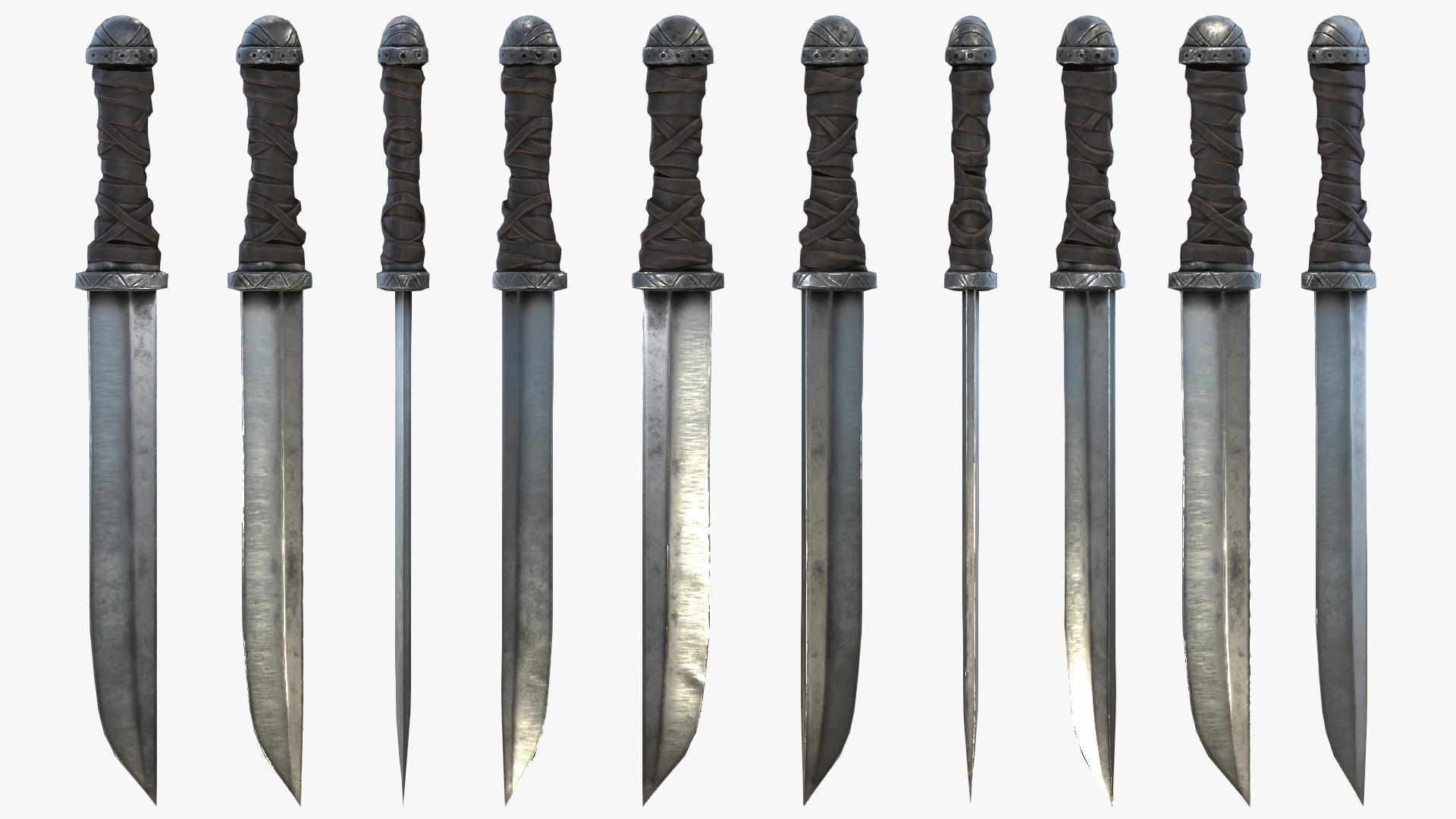Fantasy Sword RPG Scandanavian Broad Seax Sax Sword Knife Shortsword ...