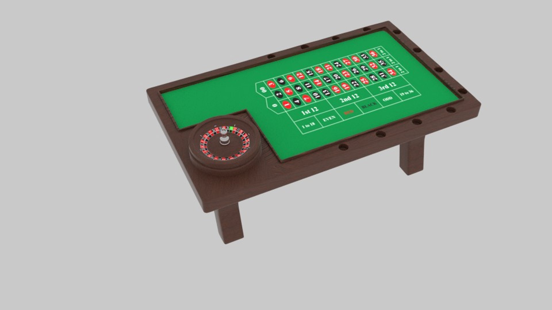 roulette table 3d model